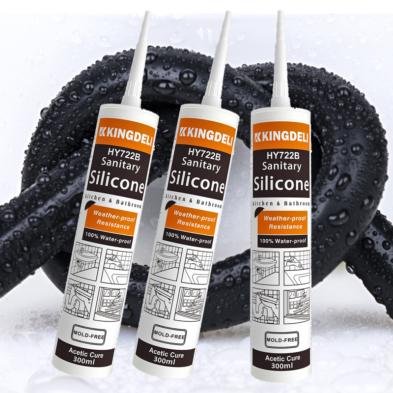 Acetic Construction Glass Sealant RTV Glue Weather Resistance Silicone Adhesive